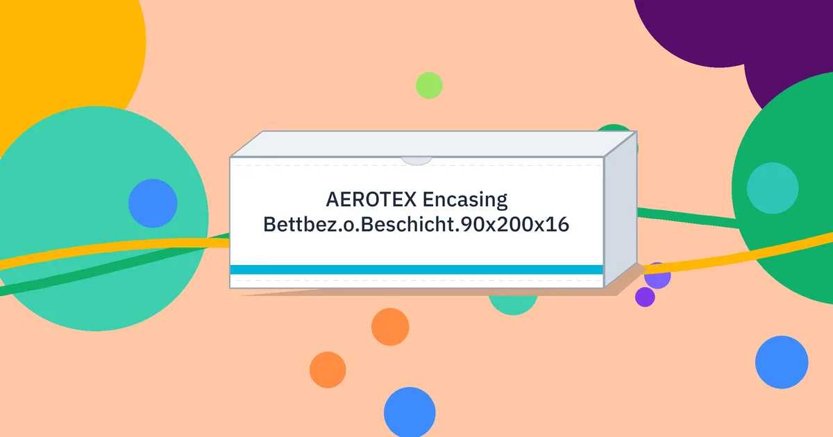 Symbolbild: Packung mit der Aufschrift AEROTEX Encasing Bettbez.o.Beschicht.90x200x16 (PZN 03392213) – Verfügbarkeit und Bezug in Apotheken in Frankfurt am Main