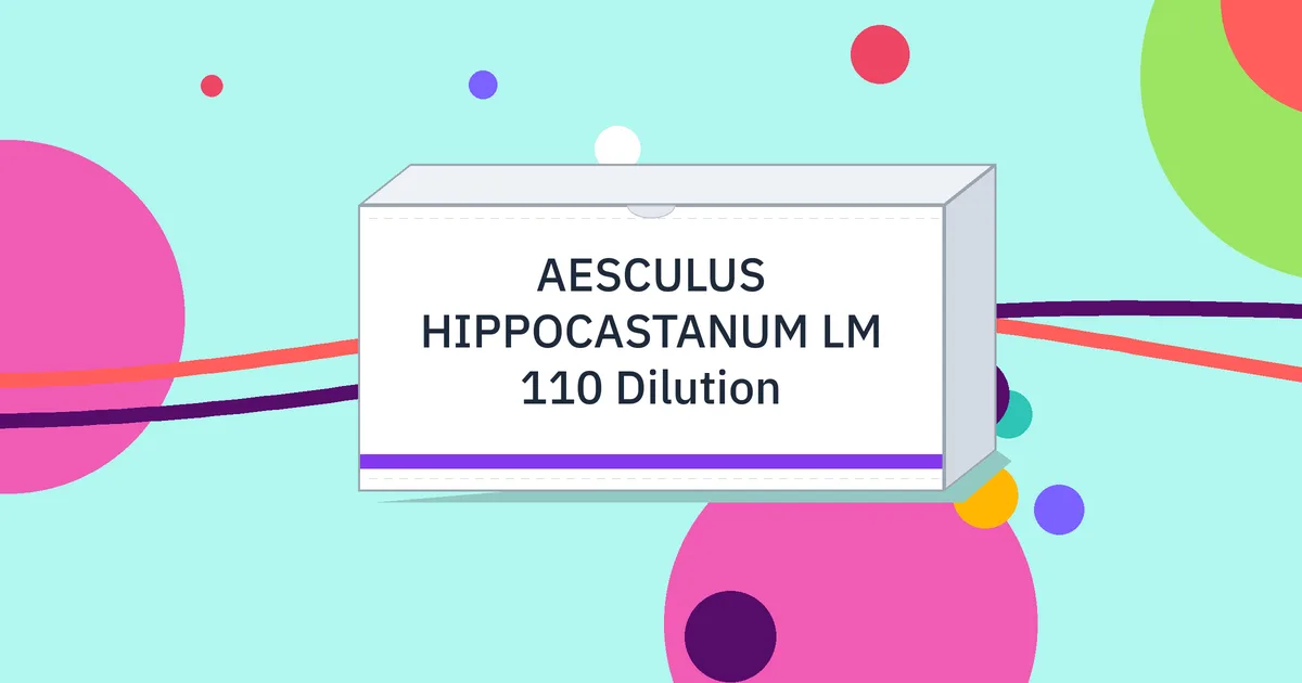 Symbolbild: Packung mit der Aufschrift AESCULUS HIPPOCASTANUM LM 110 Dilution (PZN 12755672) – Verfügbarkeit und Bezug in Apotheken in Frankfurt am Main