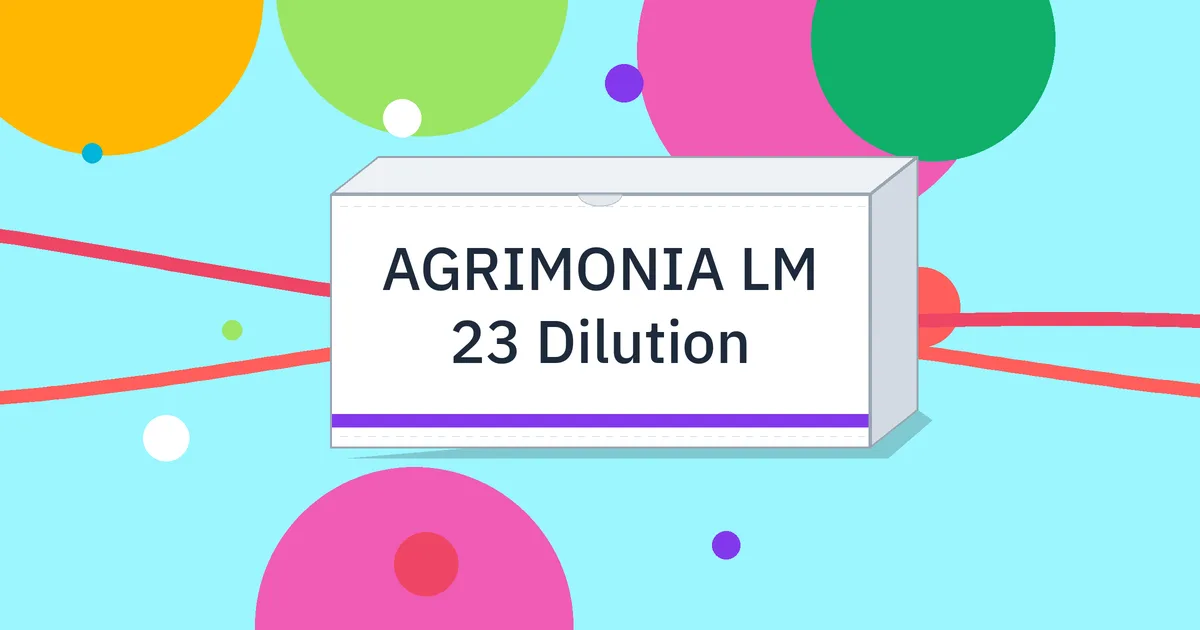 Symbolbild: Packung mit der Aufschrift AGRIMONIA LM 23 Dilution (PZN 13307036) – Verfügbarkeit und Bezug in Apotheken in Frankfurt am Main
