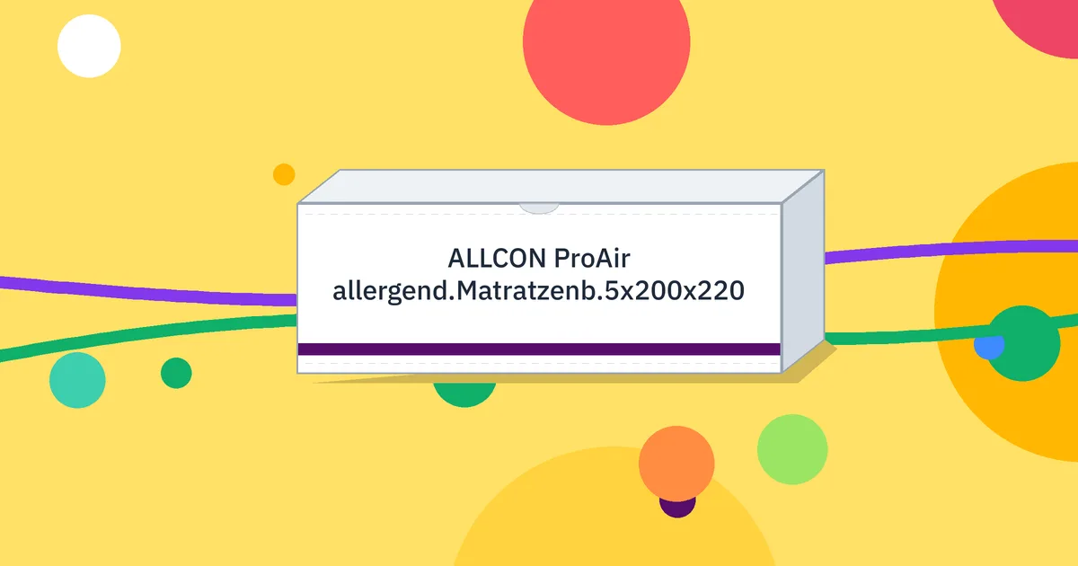Symbolbild: Packung mit der Aufschrift ALLCON ProAir allergend.Matratzenb.5x200x220 (PZN 12445925) – Verfügbarkeit und Bezug in Apotheken in Frankfurt am Main