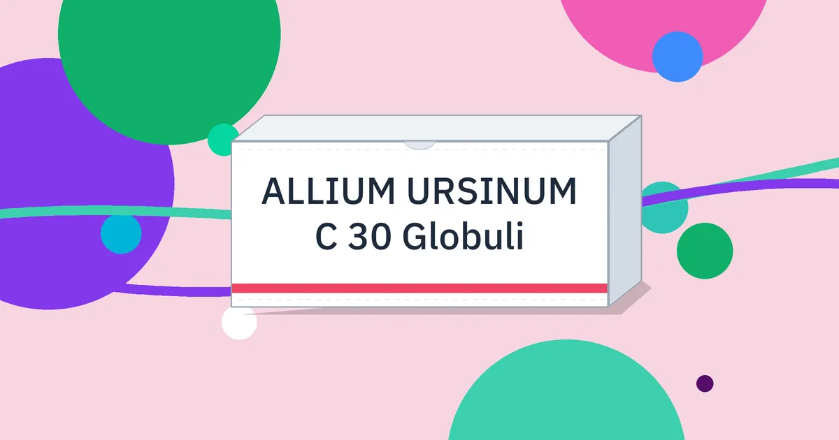 Symbolbild: Packung mit der Aufschrift ALLIUM URSINUM C 30 Globuli (PZN 16688642) – Verfügbarkeit und Bezug in Apotheken in Frankfurt am Main