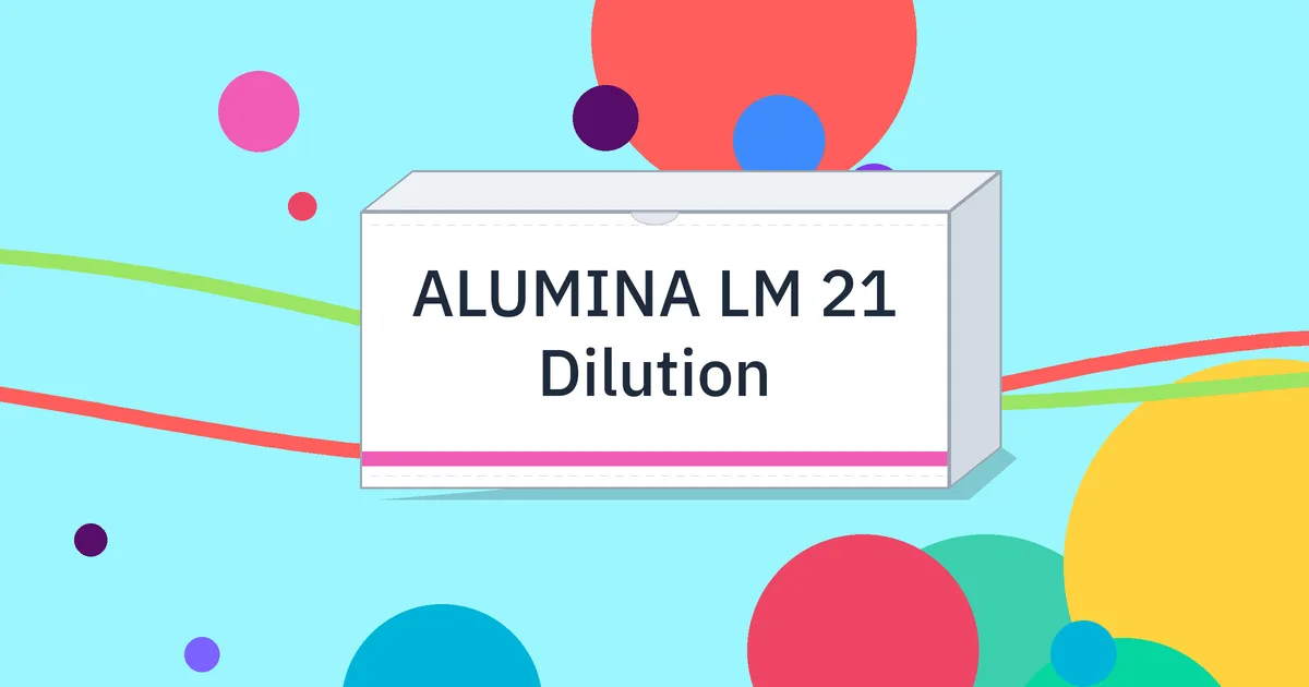 Symbolbild: Packung mit der Aufschrift ALUMINA LM 21 Dilution (PZN 12758535) – Verfügbarkeit und Bezug in Apotheken in Frankfurt am Main