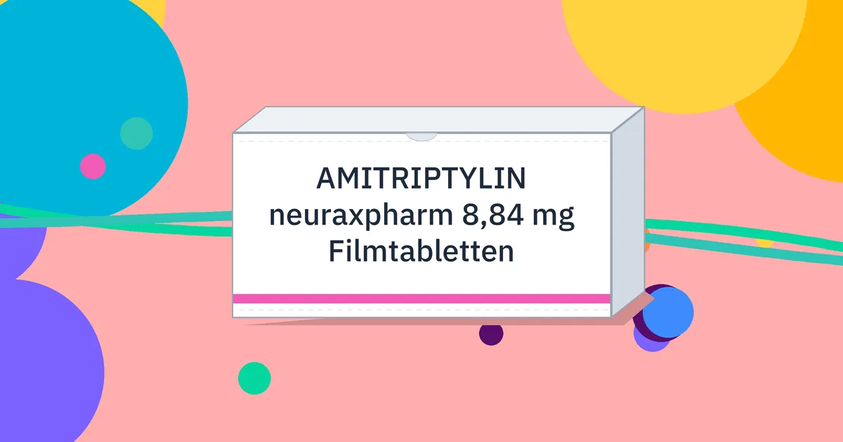 Symbolbild: Packung mit der Aufschrift AMITRIPTYLIN neuraxpharm 8,84 mg Filmtabletten (PZN 18265319) – Verfügbarkeit und Bezug in Apotheken in Frankfurt am Main