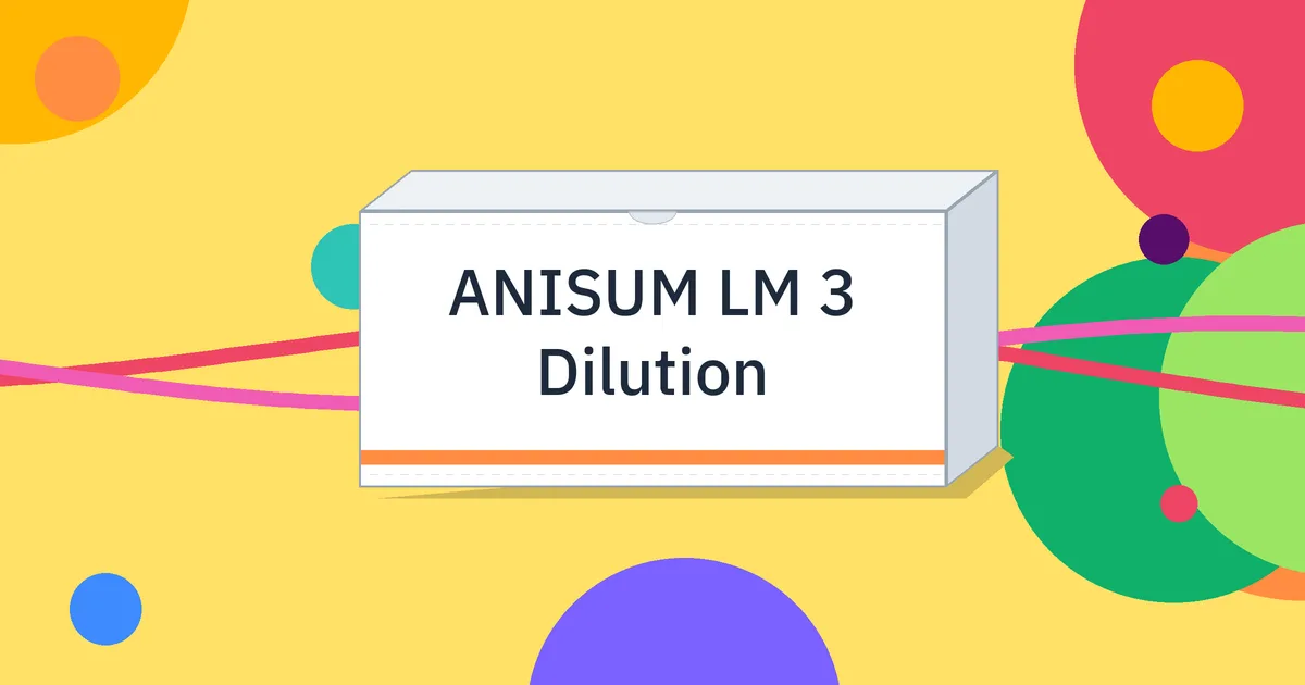 Symbolbild: Packung mit der Aufschrift ANISUM LM 3 Dilution (PZN 12762761) – Verfügbarkeit und Bezug in Apotheken in Frankfurt am Main