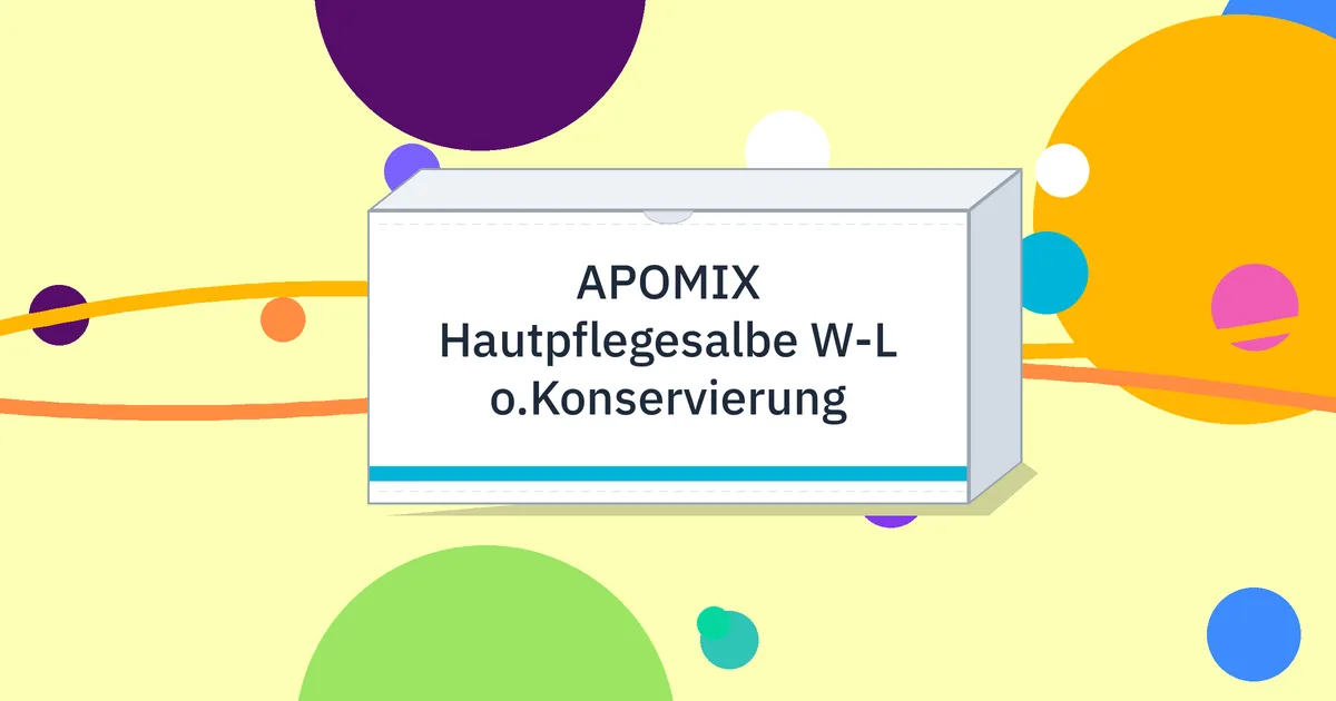 Symbolbild: Packung mit der Aufschrift APOMIX Hautpflegesalbe W-L o.Konservierung (PZN 17421272) – Verfügbarkeit und Bezug in Apotheken in Frankfurt am Main