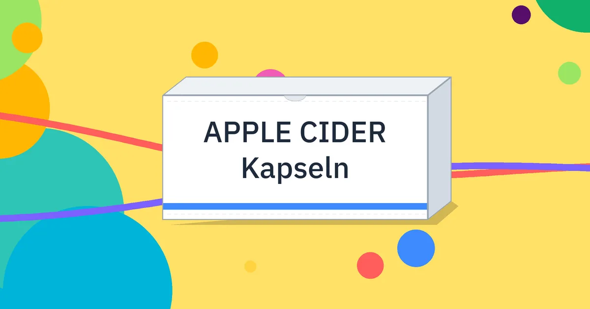 Symbolbild: Packung mit der Aufschrift APPLE CIDER Kapseln (PZN 00507012) – Verfügbarkeit und Bezug in Apotheken in Frankfurt am Main