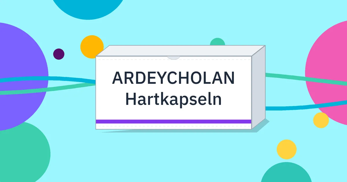 Symbolbild: Packung mit der Aufschrift ARDEYCHOLAN Hartkapseln (PZN 06704653) – Verfügbarkeit und Bezug in Apotheken in Frankfurt am Main