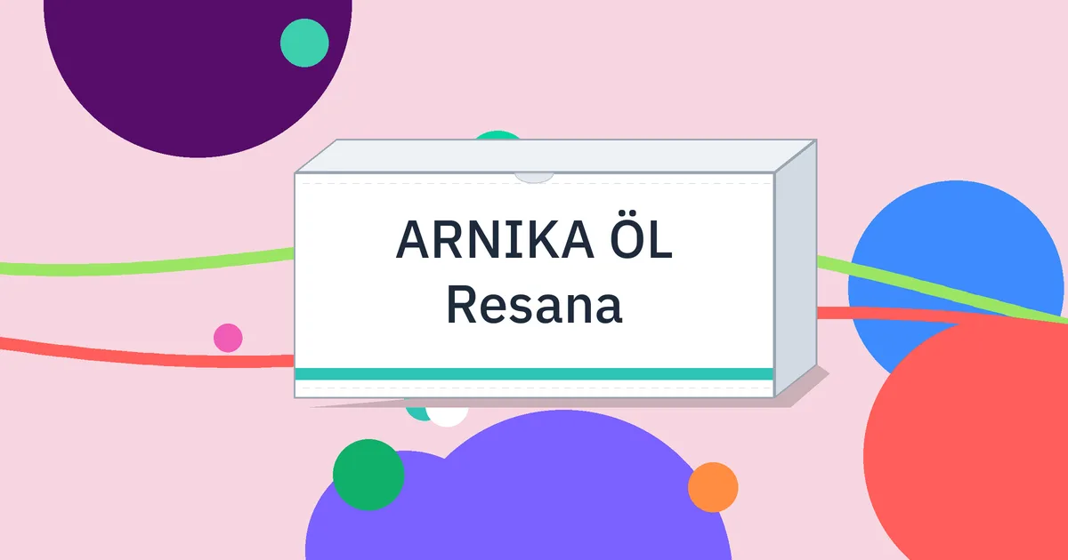 Symbolbild: Packung mit der Aufschrift ARNIKA ÖL Resana (PZN 06979858) – Verfügbarkeit und Bezug in Apotheken in Frankfurt am Main