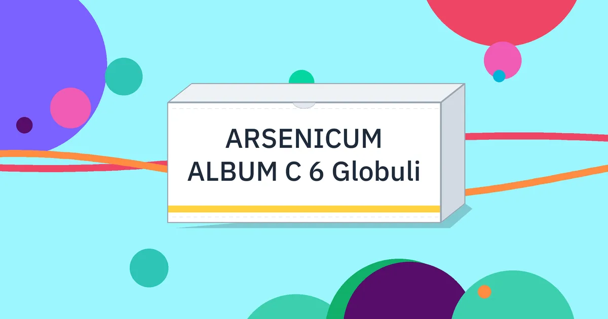Symbolbild: Packung mit der Aufschrift ARSENICUM ALBUM C 6 Globuli (PZN 04205466) – Verfügbarkeit und Bezug in Apotheken in Frankfurt am Main