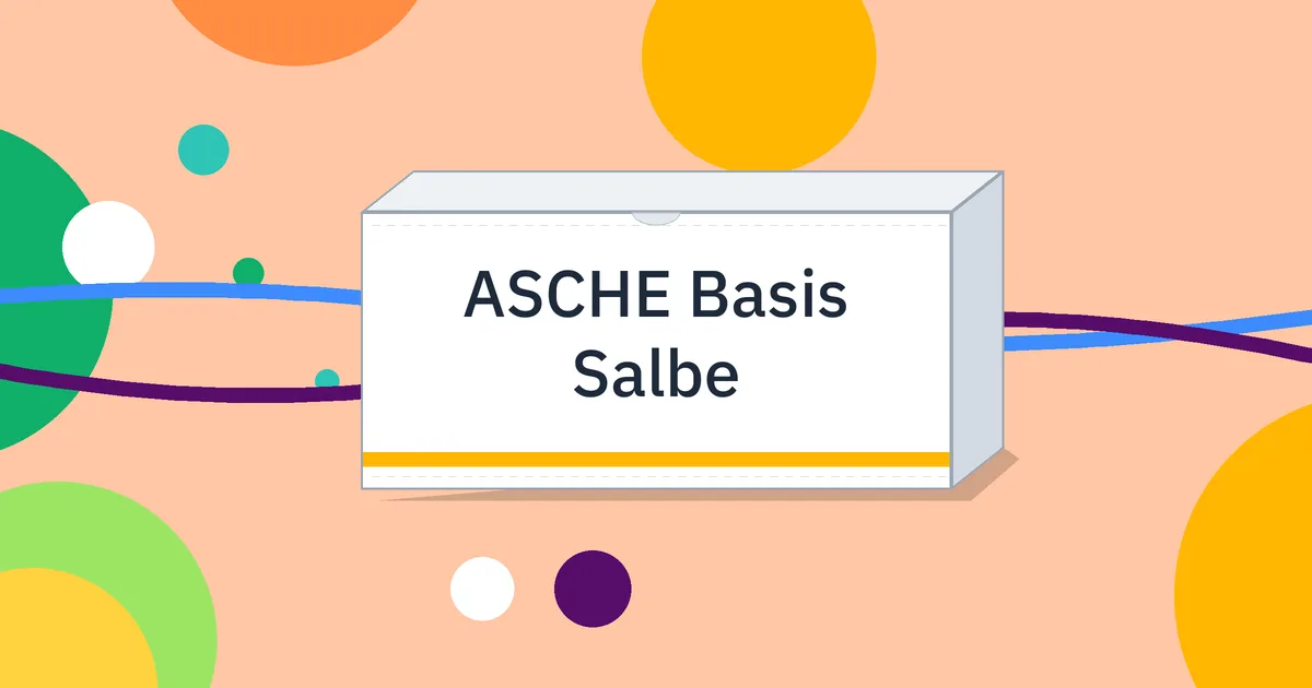 Symbolbild: Packung mit der Aufschrift ASCHE Basis Salbe (PZN 02134495) – Verfügbarkeit und Bezug in Apotheken in Frankfurt am Main