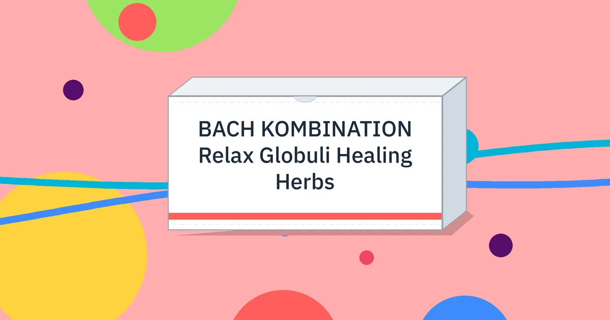 Symbolbild: Packung mit der Aufschrift BACH KOMBINATION Relax Globuli Healing Herbs (PZN 07366419) – Verfügbarkeit und Bezug in Apotheken in Frankfurt am Main