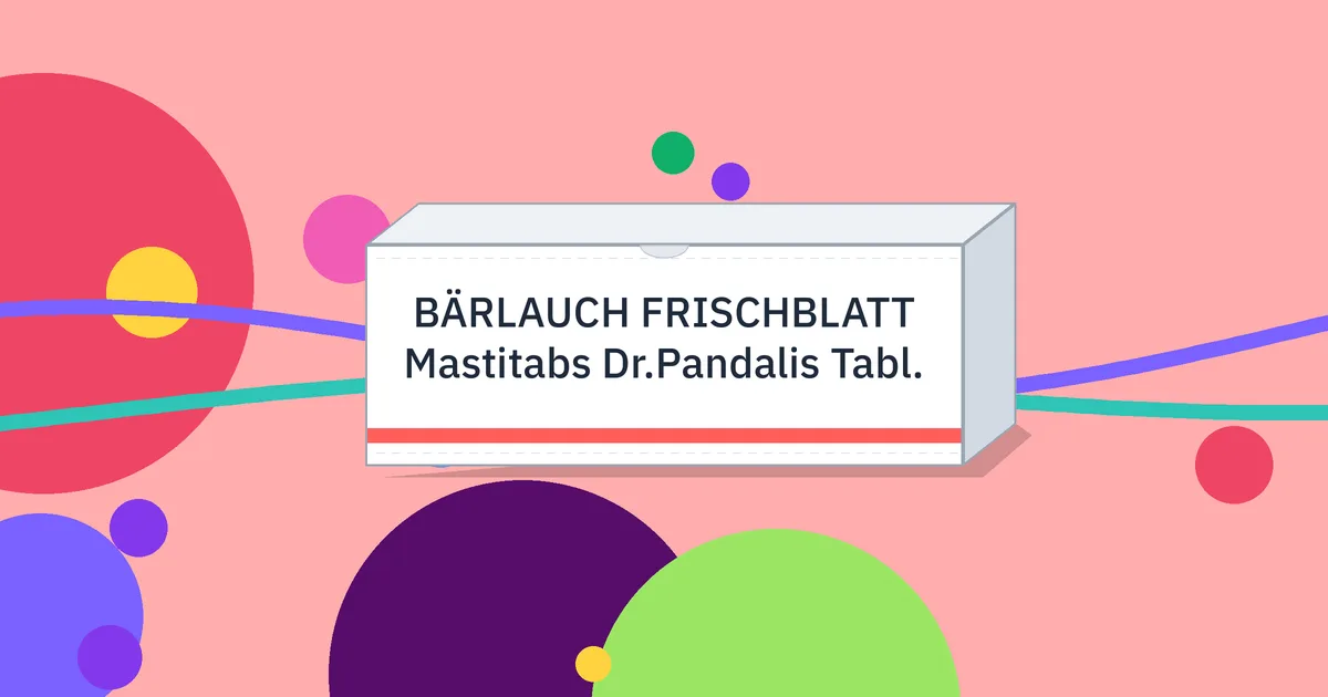 Symbolbild: Packung mit der Aufschrift BÄRLAUCH FRISCHBLATT Mastitabs Dr.Pandalis Tabl. (PZN 01819446) – Verfügbarkeit und Bezug in Apotheken in Frankfurt am Main