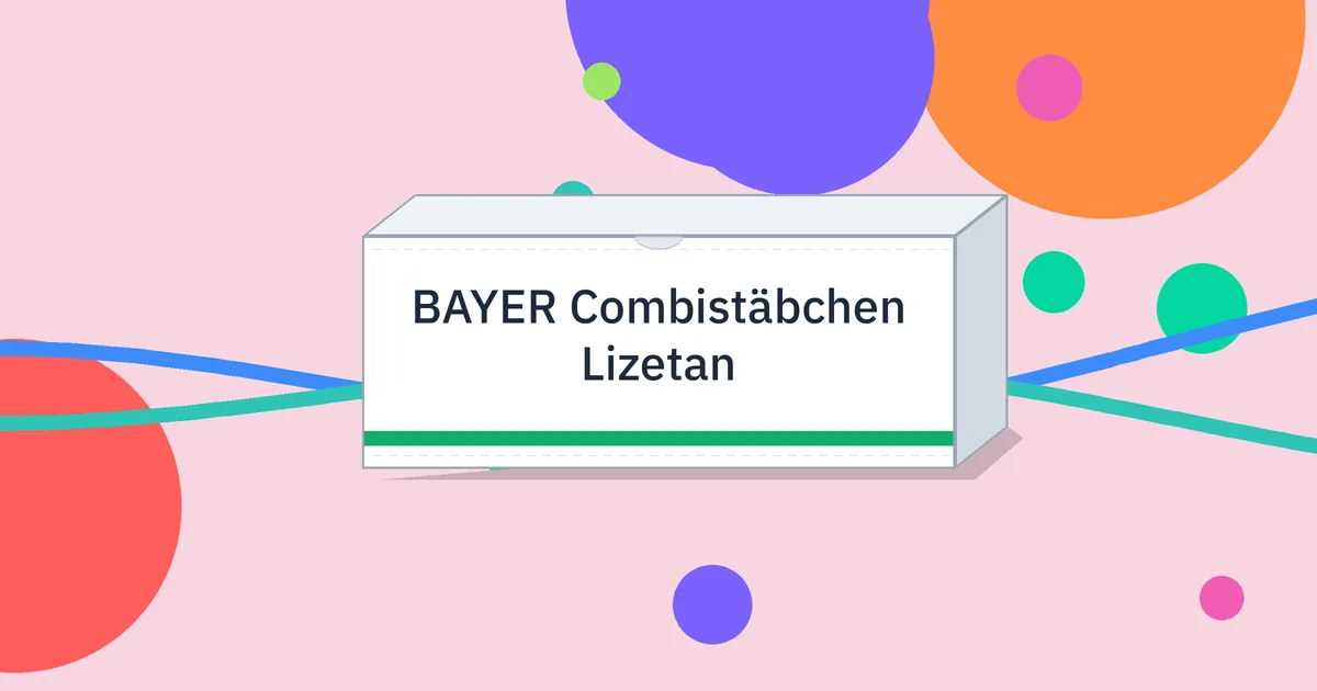 Symbolbild: Packung mit der Aufschrift BAYER Combistäbchen Lizetan (PZN 10116376) – Verfügbarkeit und Bezug in Apotheken in Frankfurt am Main