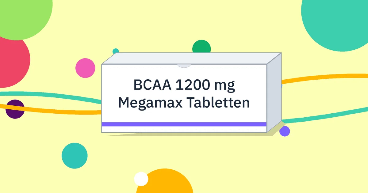 Symbolbild: Packung mit der Aufschrift BCAA 1200 mg Megamax Tabletten (PZN 06735369) – Verfügbarkeit und Bezug in Apotheken in Frankfurt am Main