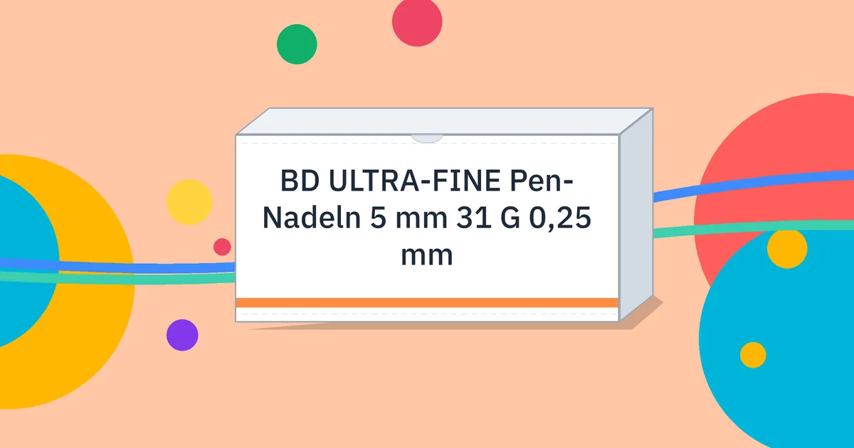 Symbolbild: Packung mit der Aufschrift BD ULTRA-FINE Pen-Nadeln 5 mm 31 G 0,25 mm (PZN 17831308) – Verfügbarkeit und Bezug in Apotheken in Frankfurt am Main