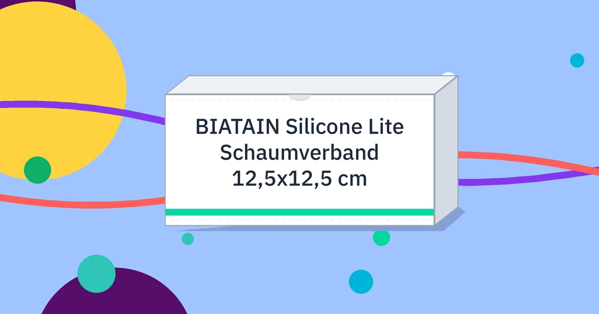 Symbolbild: Packung mit der Aufschrift BIATAIN Silicone Lite Schaumverband 12,5x12,5 cm (PZN 10306817) – Verfügbarkeit und Bezug in Apotheken in Frankfurt am Main