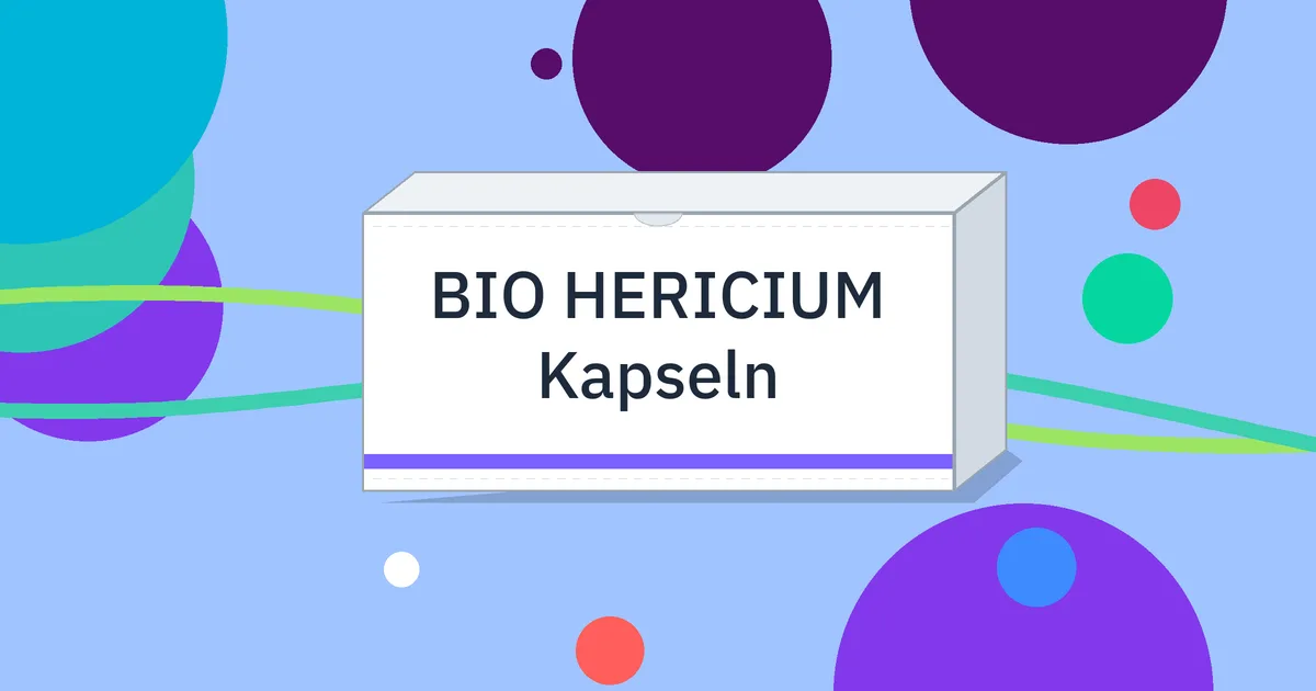 Symbolbild: Packung mit der Aufschrift BIO HERICIUM Kapseln (PZN 10789856) – Verfügbarkeit und Bezug in Apotheken in Frankfurt am Main