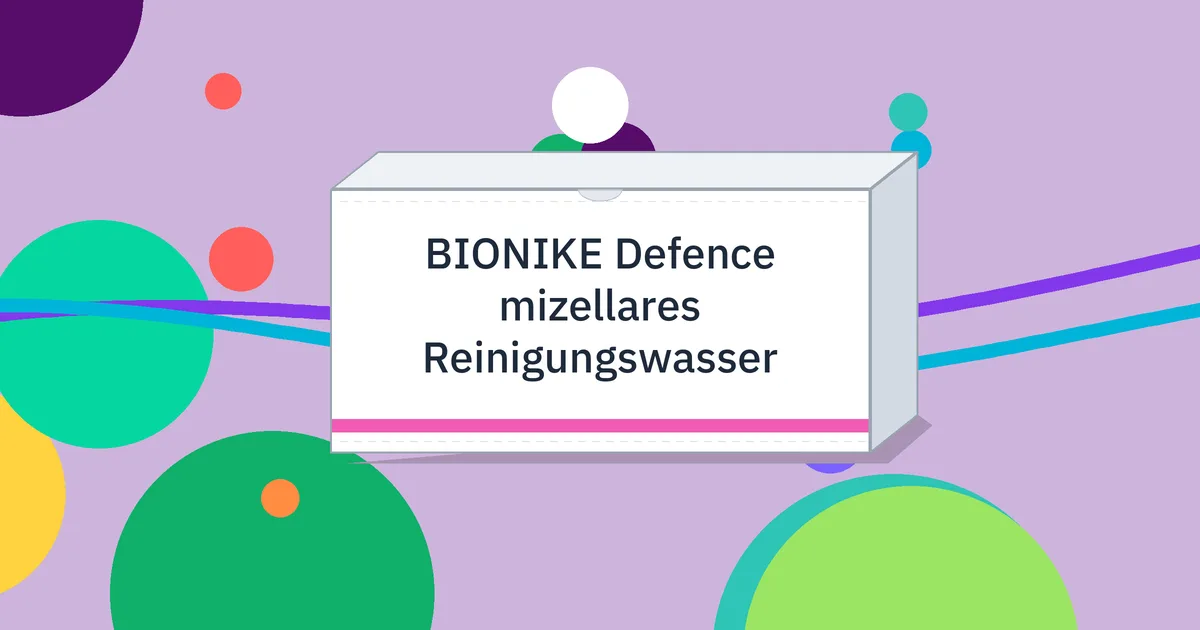 Symbolbild: Packung mit der Aufschrift BIONIKE Defence mizellares Reinigungswasser (PZN 15383573) – Verfügbarkeit und Bezug in Apotheken in Frankfurt am Main