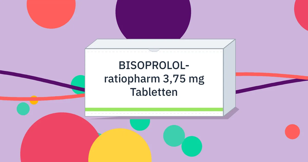 Symbolbild: Packung mit der Aufschrift BISOPROLOL-ratiopharm 3,75 mg Tabletten (PZN 10330106) – Verfügbarkeit und Bezug in Apotheken in Frankfurt am Main