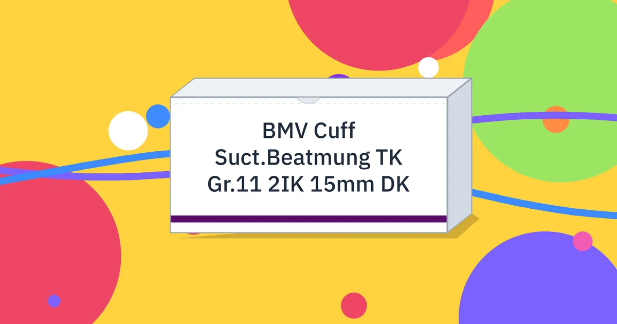Symbolbild: Packung mit der Aufschrift BMV Cuff Suct.Beatmung TK Gr.11 2IK 15mm DK (PZN 18383295) – Verfügbarkeit und Bezug in Apotheken in Frankfurt am Main