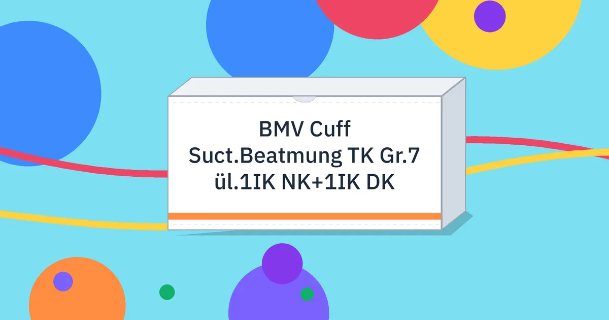 Symbolbild: Packung mit der Aufschrift BMV Cuff Suct.Beatmung TK Gr.7 ül.1IK NK+1IK DK (PZN 18383183) – Verfügbarkeit und Bezug in Apotheken in Frankfurt am Main