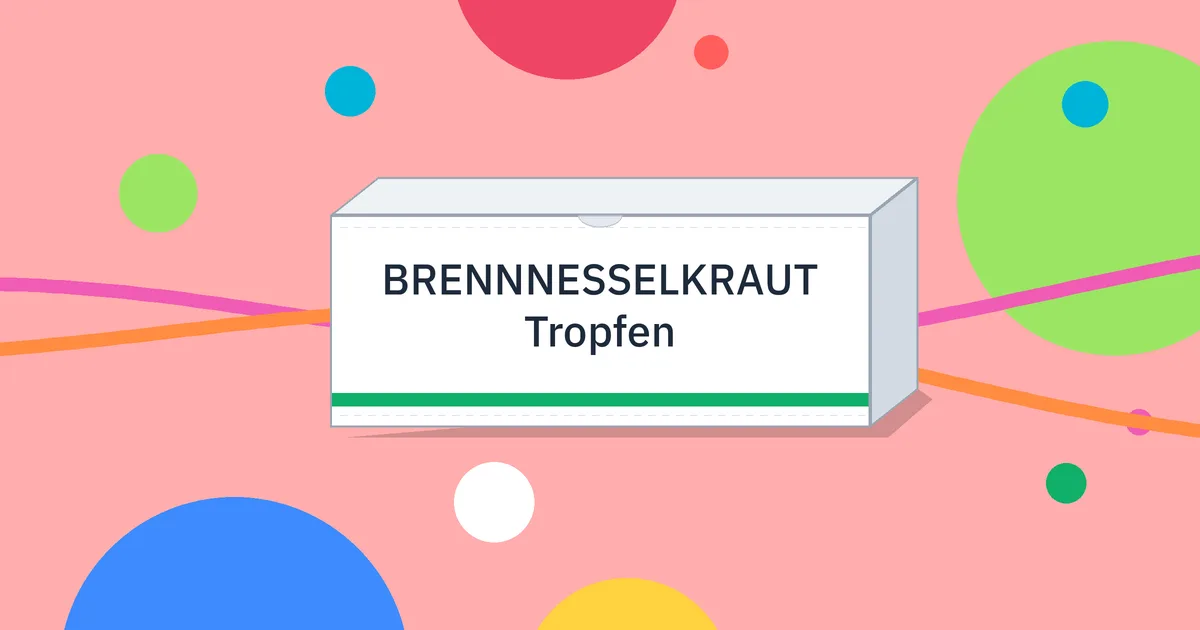 Symbolbild: Packung mit der Aufschrift BRENNNESSELKRAUT Tropfen (PZN 19418481) – Verfügbarkeit und Bezug in Apotheken in Frankfurt am Main
