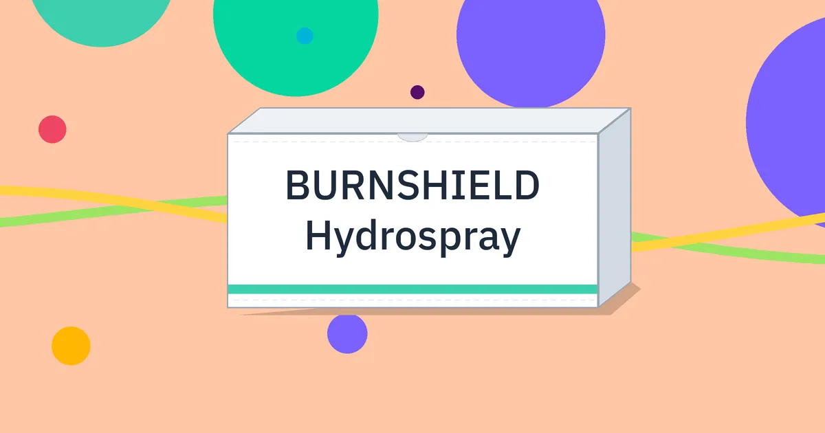 Symbolbild: Packung mit der Aufschrift BURNSHIELD Hydrospray (PZN 18669850) – Verfügbarkeit und Bezug in Apotheken in Frankfurt am Main