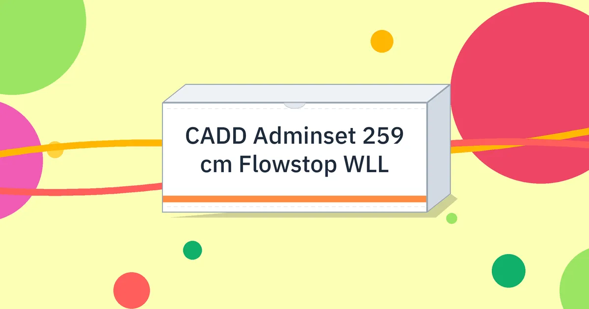 Symbolbild: Packung mit der Aufschrift CADD Adminset 259 cm Flowstop WLL (PZN 11242775) – Verfügbarkeit und Bezug in Apotheken in Frankfurt am Main