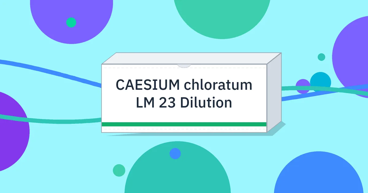 Symbolbild: Packung mit der Aufschrift CAESIUM chloratum LM 23 Dilution (PZN 12799250) – Verfügbarkeit und Bezug in Apotheken in Frankfurt am Main