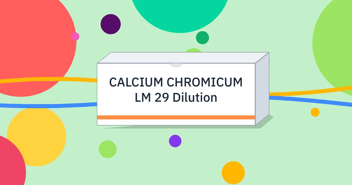 Symbolbild: Packung mit der Aufschrift CALCIUM CHROMICUM LM 29 Dilution (PZN 13408524) – Verfügbarkeit und Bezug in Apotheken in Frankfurt am Main