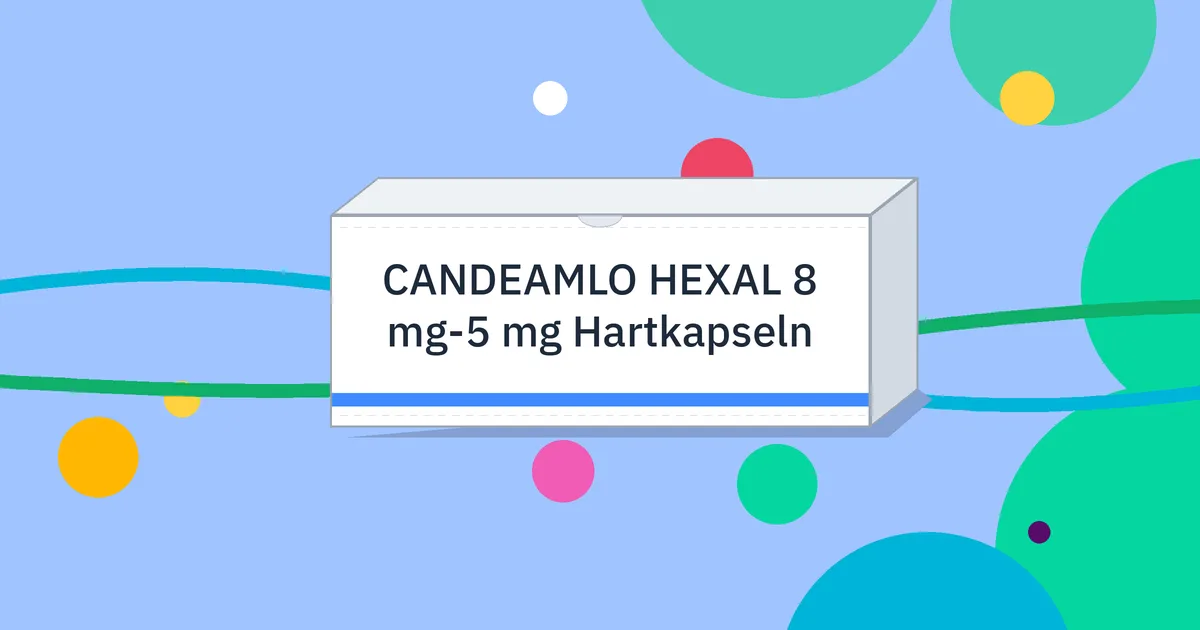 Symbolbild: Packung mit der Aufschrift CANDEAMLO HEXAL 8 mg-5 mg Hartkapseln (PZN 12343900) – Verfügbarkeit und Bezug in Apotheken in Frankfurt am Main