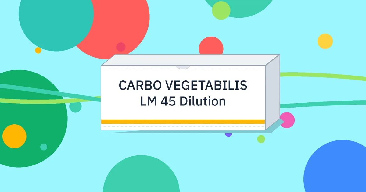 Symbolbild: Packung mit der Aufschrift CARBO VEGETABILIS LM 45 Dilution (PZN 12809698) – Verfügbarkeit und Bezug in Apotheken in Frankfurt am Main
