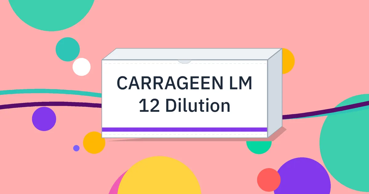 Symbolbild: Packung mit der Aufschrift CARRAGEEN LM 12 Dilution (PZN 13431026) – Verfügbarkeit und Bezug in Apotheken in Frankfurt am Main