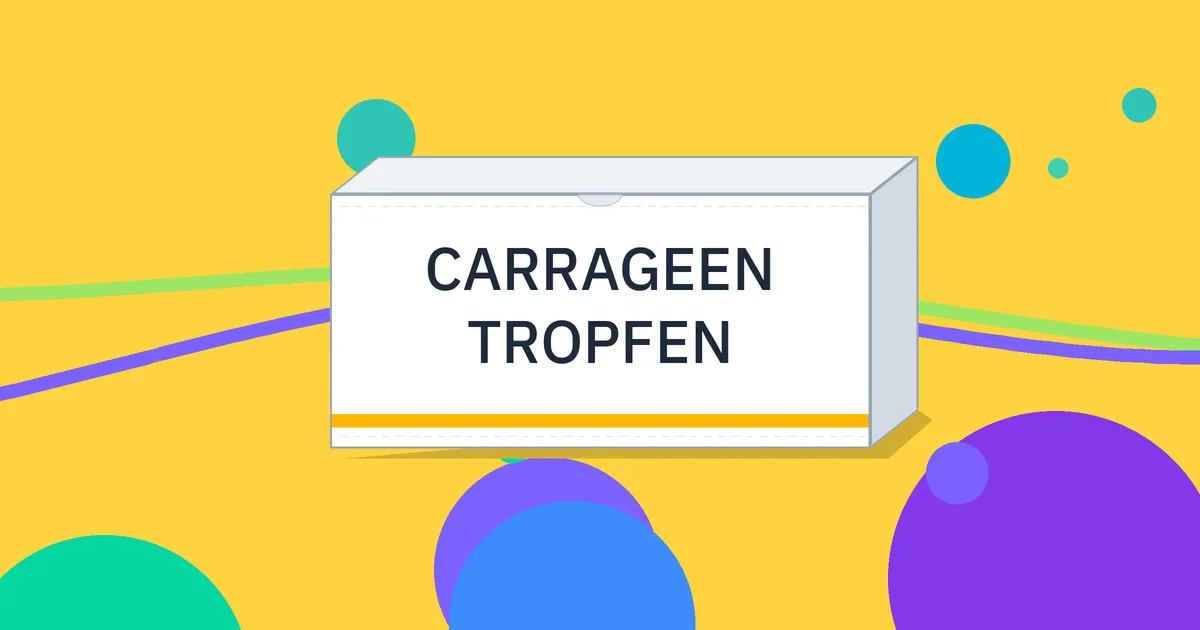 Symbolbild: Packung mit der Aufschrift CARRAGEEN TROPFEN (PZN 14283125) – Verfügbarkeit und Bezug in Apotheken in Frankfurt am Main