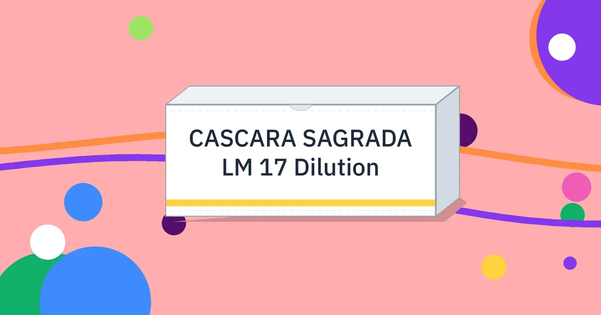 Symbolbild: Packung mit der Aufschrift CASCARA SAGRADA LM 17 Dilution (PZN 13432965) – Verfügbarkeit und Bezug in Apotheken in Frankfurt am Main