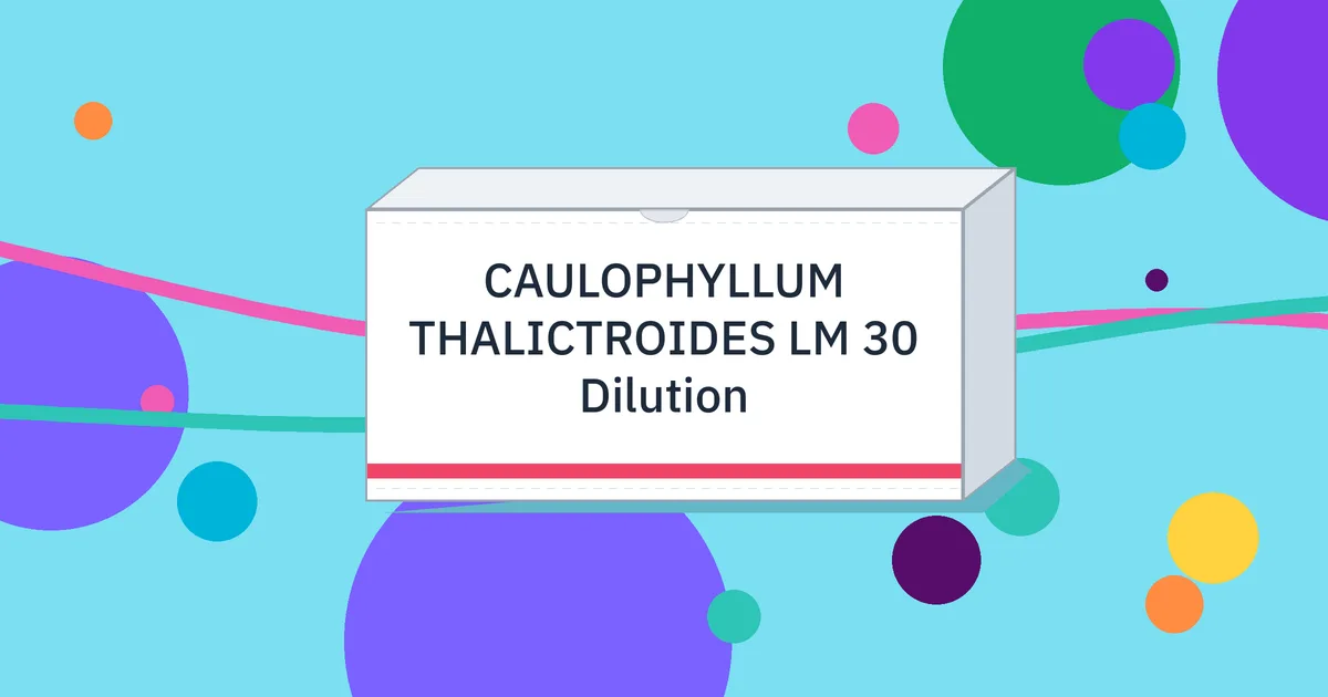 Symbolbild: Packung mit der Aufschrift CAULOPHYLLUM THALICTROIDES LM 30 Dilution (PZN 13434970) – Verfügbarkeit und Bezug in Apotheken in Frankfurt am Main