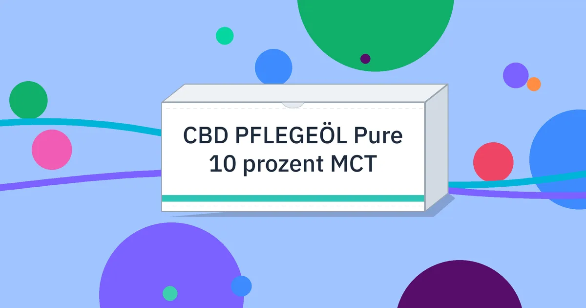 Symbolbild: Packung mit der Aufschrift CBD PFLEGEÖL Pure 10 prozent MCT (PZN 18654104) – Verfügbarkeit und Bezug in Apotheken in Frankfurt am Main