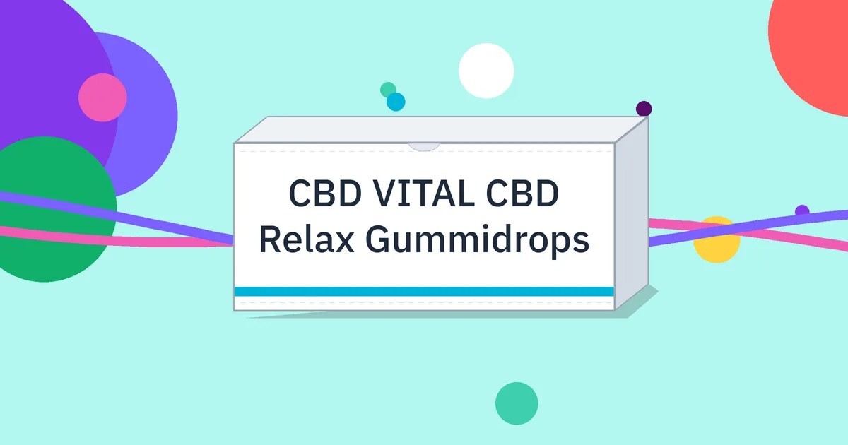 Symbolbild: Packung mit der Aufschrift CBD VITAL CBD Relax Gummidrops (PZN 18296449) – Verfügbarkeit und Bezug in Apotheken in Frankfurt am Main