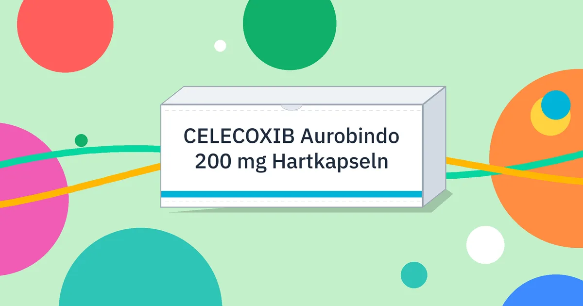 Symbolbild: Packung mit der Aufschrift CELECOXIB Aurobindo 200 mg Hartkapseln (PZN 12343142) – Verfügbarkeit und Bezug in Apotheken in Frankfurt am Main