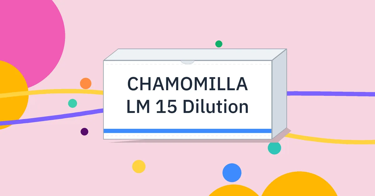 Symbolbild: Packung mit der Aufschrift CHAMOMILLA LM 15 Dilution (PZN 12812559) – Verfügbarkeit und Bezug in Apotheken in Frankfurt am Main