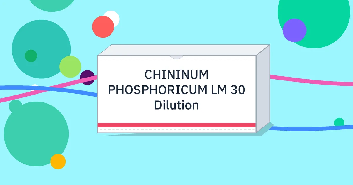 Symbolbild: Packung mit der Aufschrift CHININUM PHOSPHORICUM LM 30 Dilution (PZN 15867302) – Verfügbarkeit und Bezug in Apotheken in Frankfurt am Main
