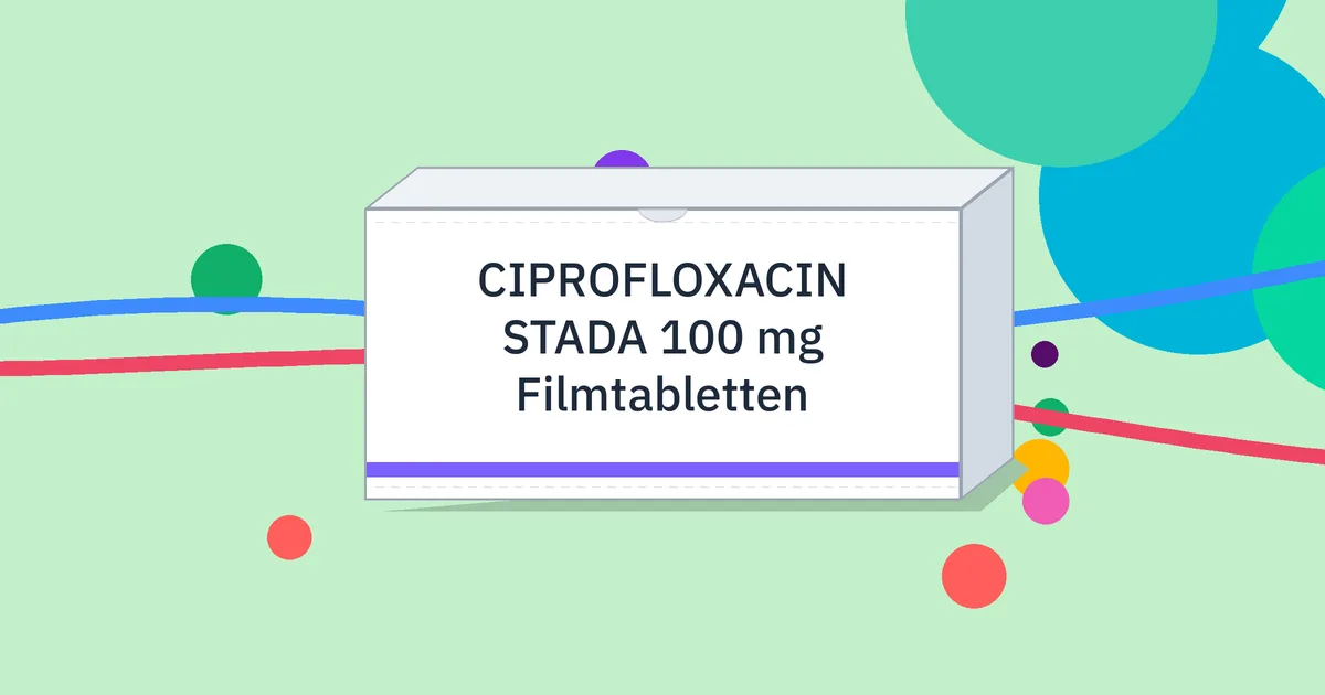 Symbolbild: Packung mit der Aufschrift CIPROFLOXACIN STADA 100 mg Filmtabletten (PZN 01592669) – Verfügbarkeit und Bezug in Apotheken in Frankfurt am Main