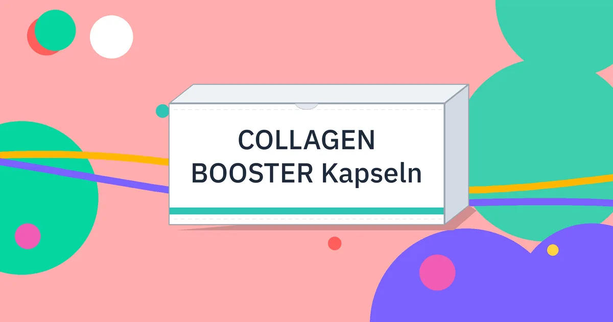 Symbolbild: Packung mit der Aufschrift COLLAGEN BOOSTER Kapseln (PZN 18326305) – Verfügbarkeit und Bezug in Apotheken in Frankfurt am Main