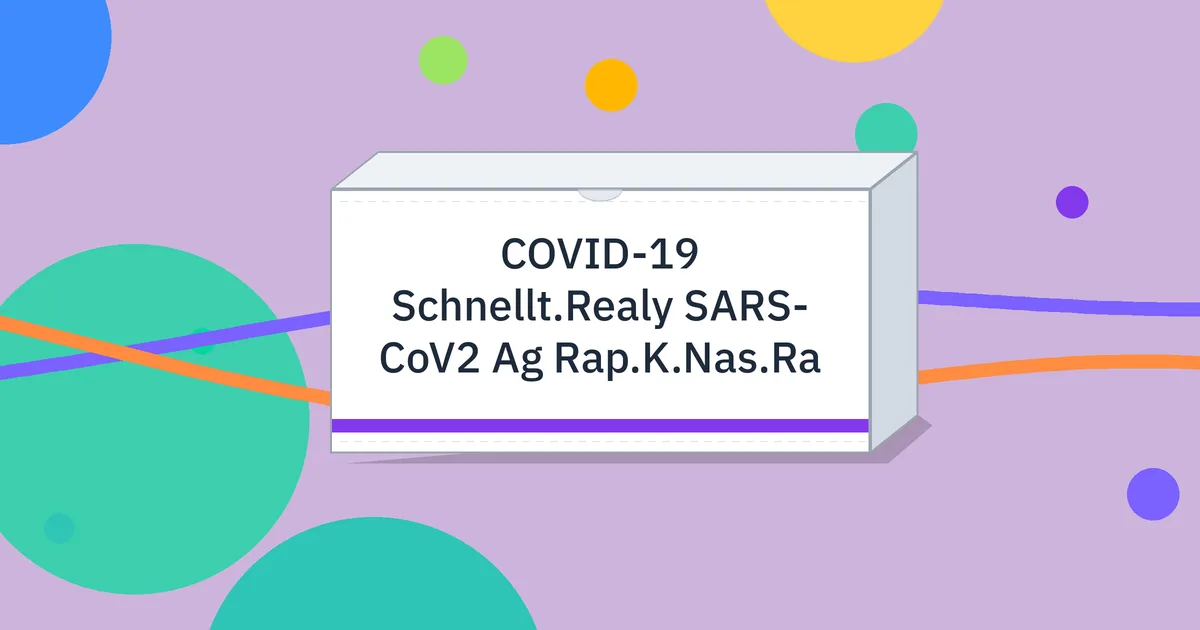 Symbolbild: Packung mit der Aufschrift COVID-19 Schnellt.Realy SARS-CoV2 Ag Rap.K.Nas.Ra (PZN 17162250) – Verfügbarkeit und Bezug in Apotheken in Frankfurt am Main