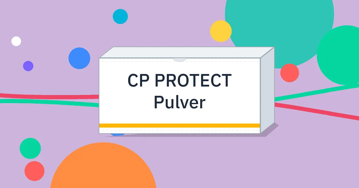 Symbolbild: Packung mit der Aufschrift CP PROTECT Pulver (PZN 00728635) – Verfügbarkeit und Bezug in Apotheken in Frankfurt am Main