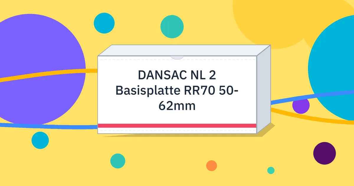 Symbolbild: Packung mit der Aufschrift DANSAC NL 2 Basisplatte RR70 50-62mm (PZN 06559412) – Verfügbarkeit und Bezug in Apotheken in Frankfurt am Main