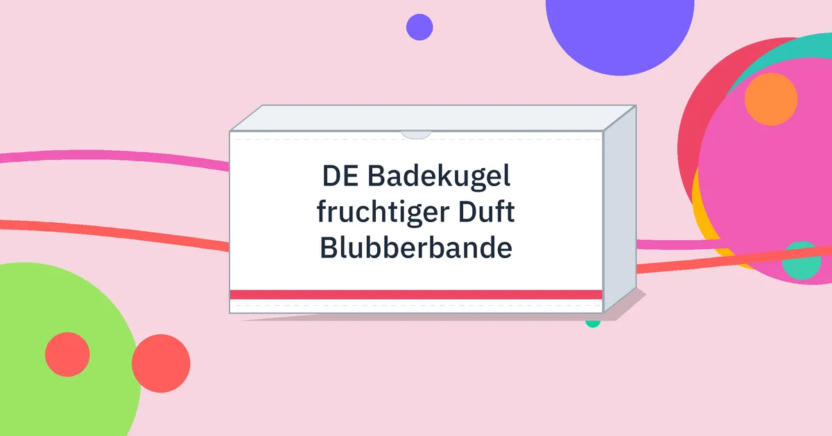 Symbolbild: Packung mit der Aufschrift DE Badekugel fruchtiger Duft Blubberbande (PZN 17511785) – Verfügbarkeit und Bezug in Apotheken in Frankfurt am Main