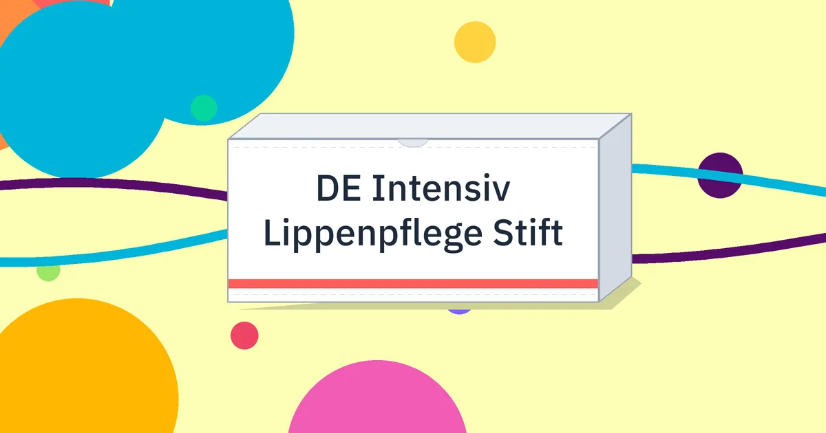 Symbolbild: Packung mit der Aufschrift DE Intensiv Lippenpflege Stift (PZN 19488323) – Verfügbarkeit und Bezug in Apotheken in Frankfurt am Main