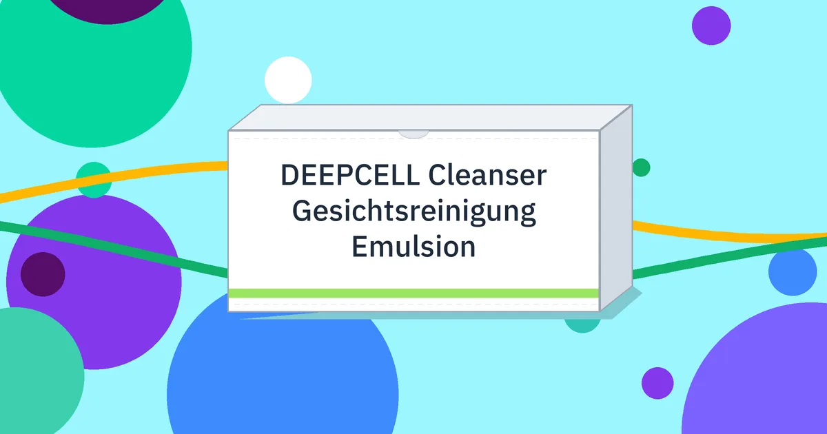 Symbolbild: Packung mit der Aufschrift DEEPCELL Cleanser Gesichtsreinigung Emulsion (PZN 20053122) – Verfügbarkeit und Bezug in Apotheken in Frankfurt am Main