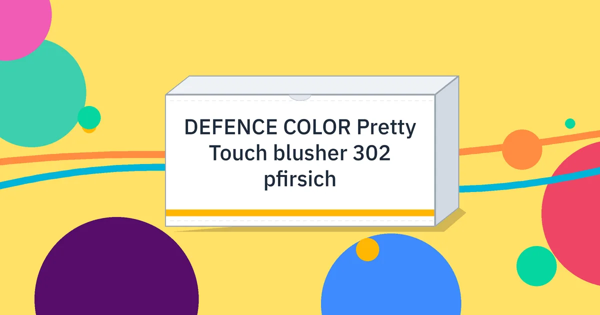 Symbolbild: Packung mit der Aufschrift DEFENCE COLOR Pretty Touch blusher 302 pfirsich (PZN 11891893) – Verfügbarkeit und Bezug in Apotheken in Frankfurt am Main